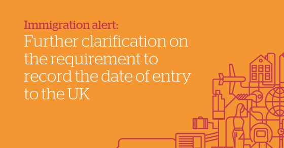 Further clarification on the requirement to record the date of entry to ...