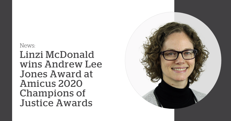 Linzi McDonald wins Andrew Lee Jones Award at Amicus 2020 Champions of ...