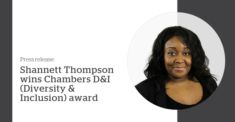 Press release : Shannett Thompson wins Chambers D&I (Diversity ...