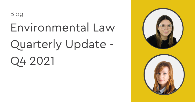 Environmental Law Quarterly Update - Q4 2021 | Criminal Law Blog | Kingsley Napley