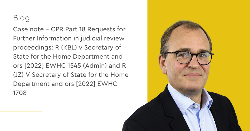 Case note – CPR Part 18 Requests for Further Information in judicial ...