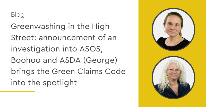 Greenwashing in the High Street: announcement of an investigation into ...