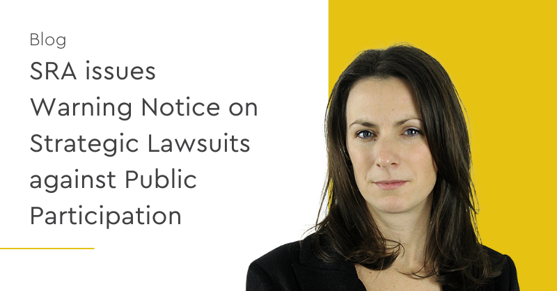 SRA issues Warning Notice on Strategic Lawsuits against Public ...