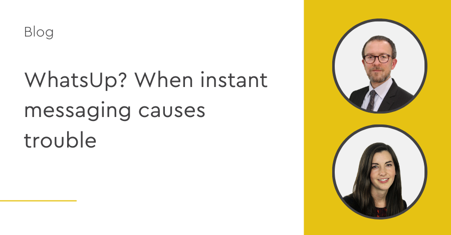 WhatsUp? When instant messaging causes trouble | Employment Law Blog ...