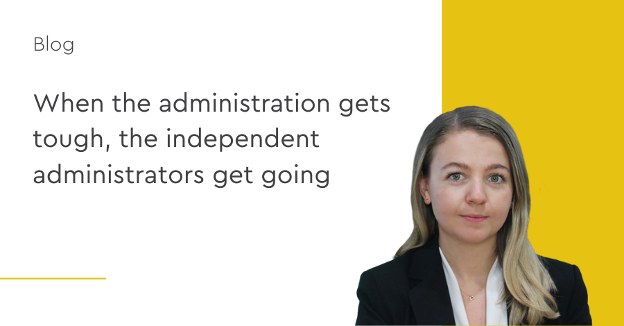 When the administration gets tough, the independent administrators get ...