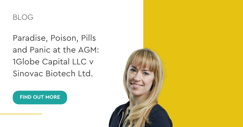 Paradise, Poison Pills and Panic at the AGM: 1Globe Capital LLC v ...