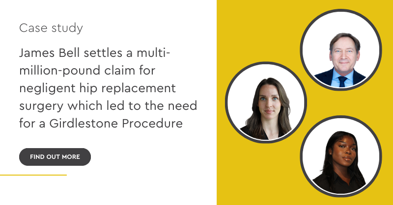 James Bell settles a multi-million-pound claim for negligent hip ...