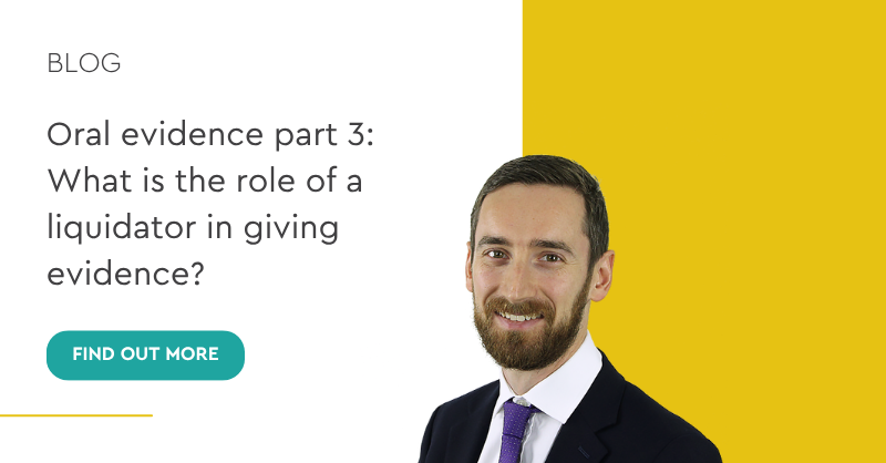 Oral evidence part 3: What is the role of a liquidator in giving ...