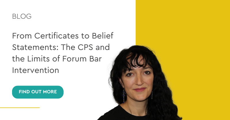 From Certificates to Belief Statements: The CPS and the Limits of Forum ...
