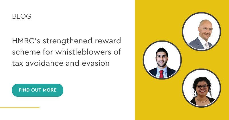 HMRC’s strengthened reward scheme for whistleblowers of tax avoidance ...