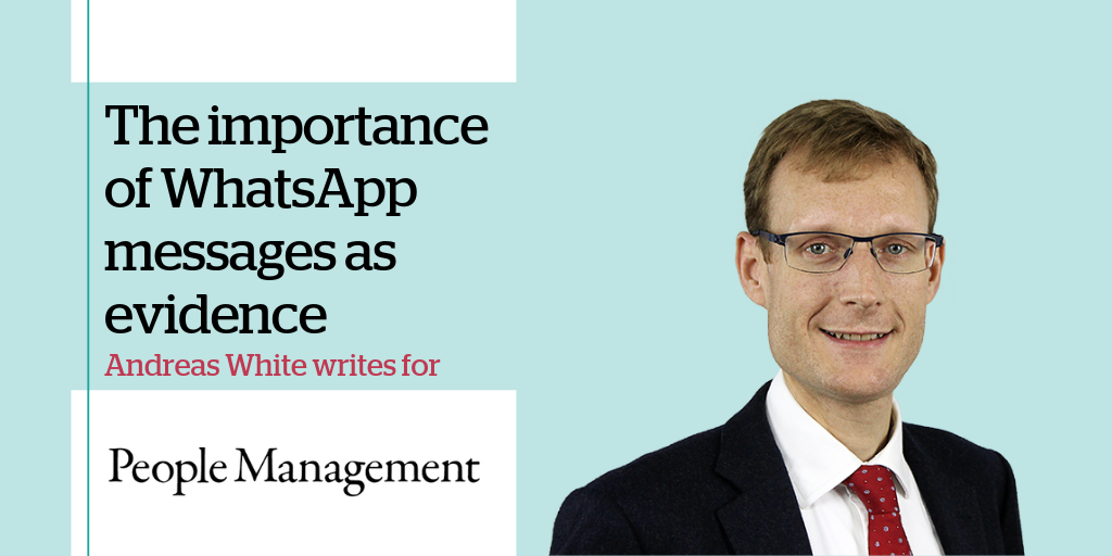 The importance of WhatsApp messages as evidence - Andreas White writes ...